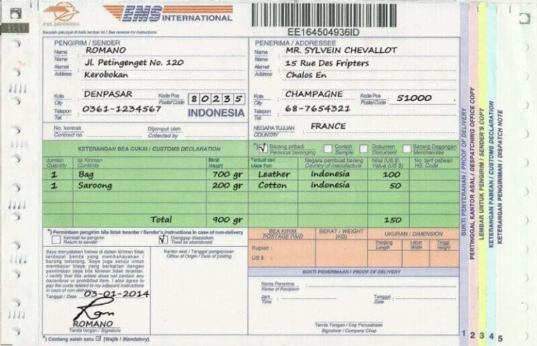 10 Contoh Formulir Pengiriman Barang : Fungsi & Cara Mengisinya